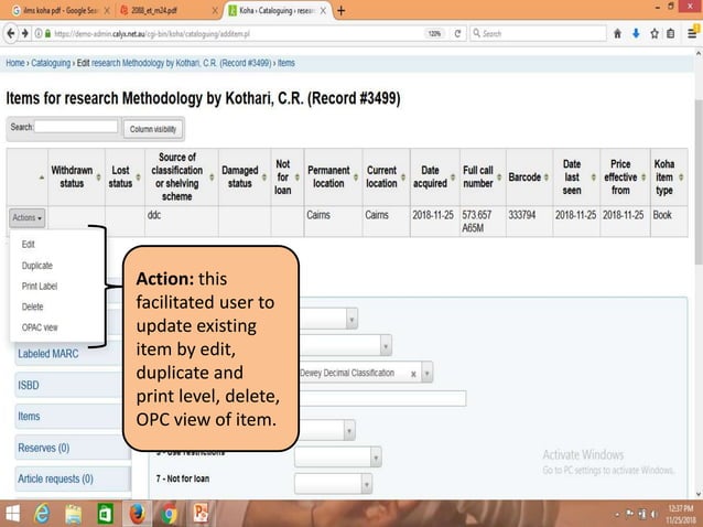 Koha Cataloguing Module | PPTX
