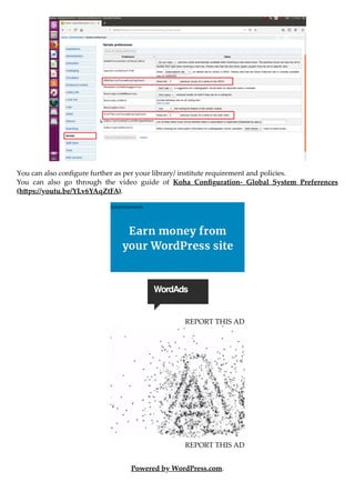 Koha Configuration – Global System Preferences | PDF