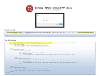 Kohana bootstrap - modal form | PPT