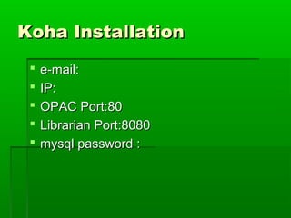 Koha ppt | PPT