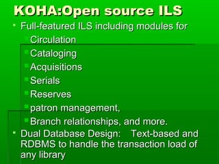 Koha ppt | PPT