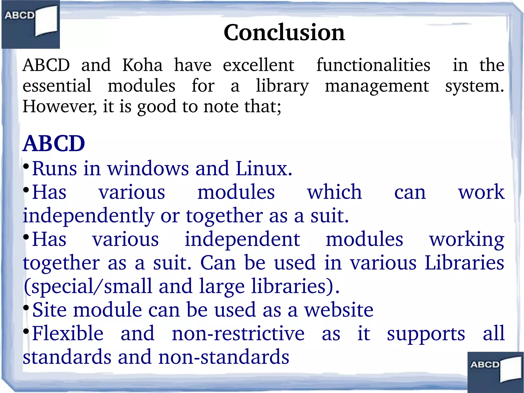 Koha vs abcd by joel nakitare | PPT