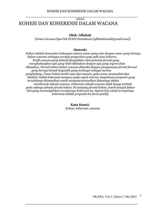 KOHESI DAN KOHERENSI DALAM WACANA.docx