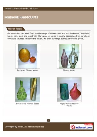 Kohinoor Handicrafts, Moradabad, Metal Accessories | PDF