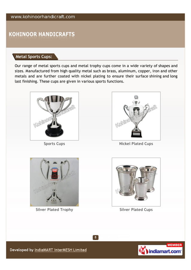 Kohinoor Handicrafts, Moradabad, Metal Accessories | PDF
