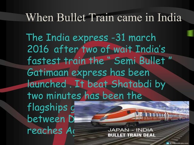 ppt on bullet trains | PPTX