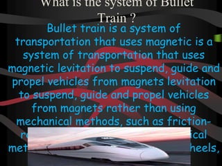 ppt on bullet trains | PPTX