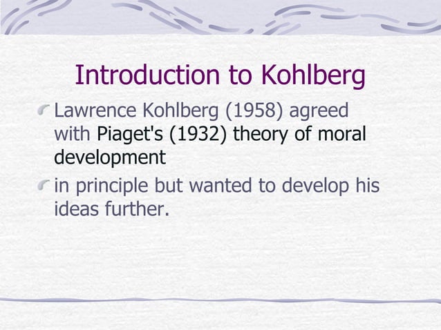 Kohlberg learning theory | PPT