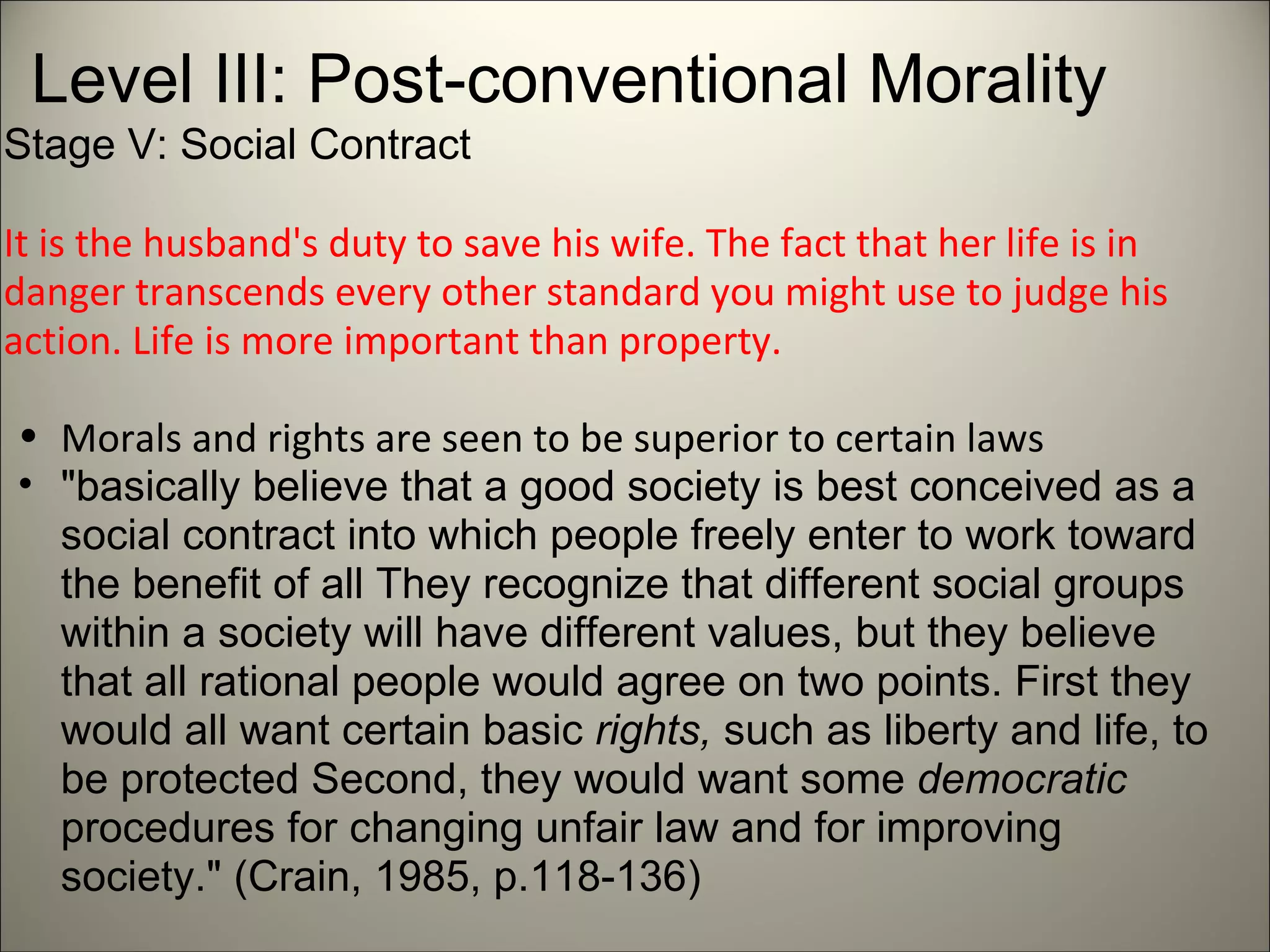 Kohlberg's theory of moral reasoning | PPT