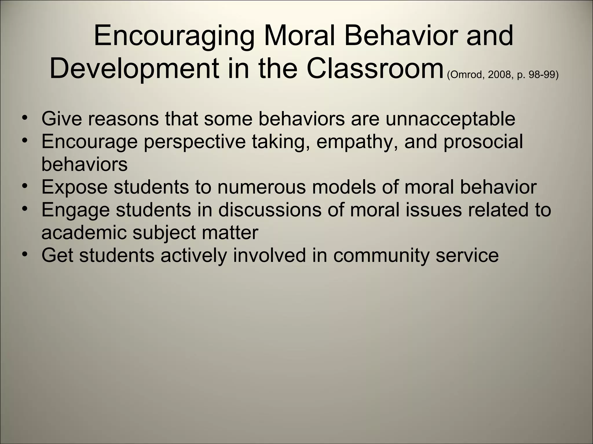 Kohlberg's theory of moral reasoning | PPT