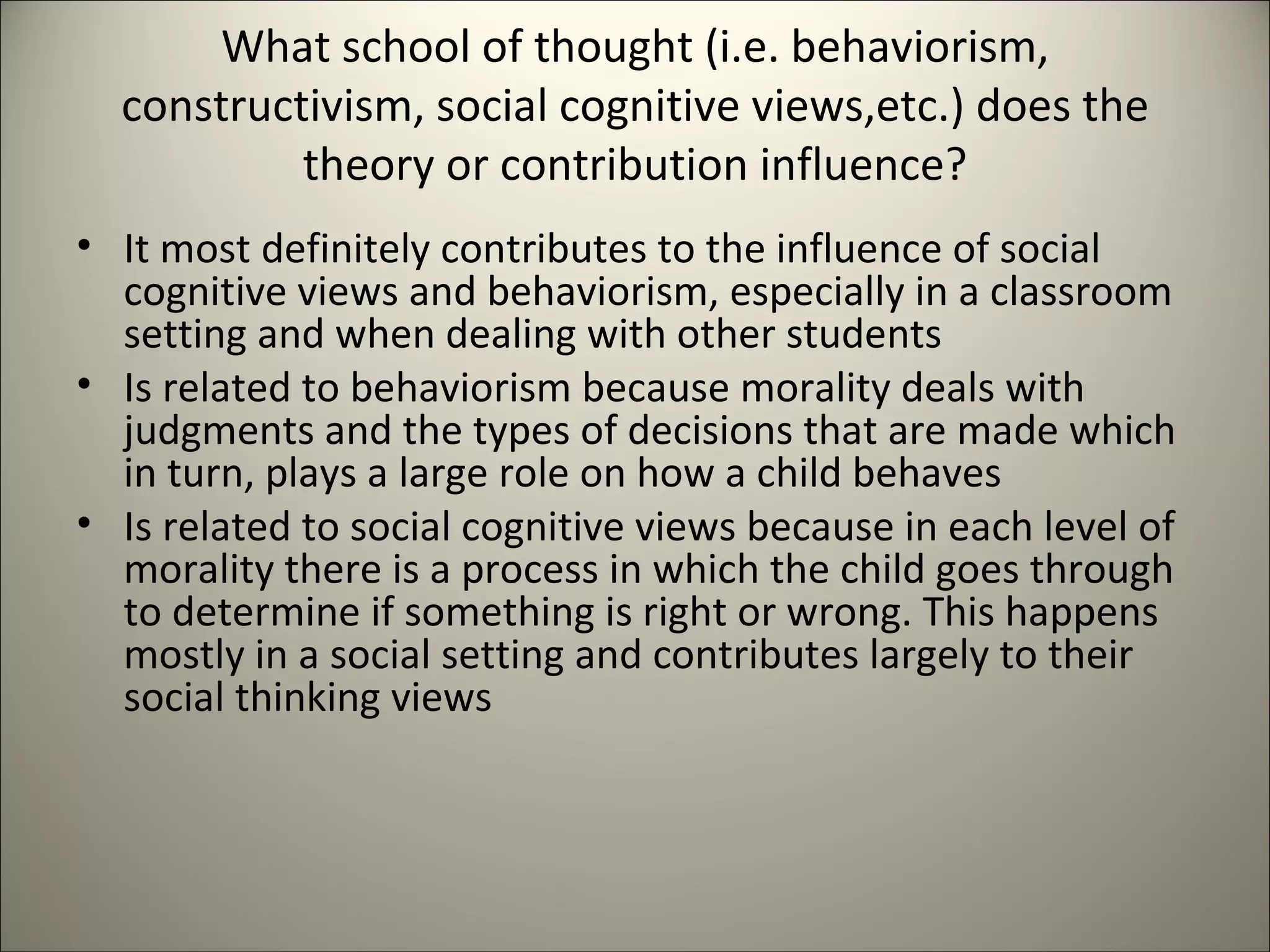 Kohlberg's theory of moral reasoning | PPT