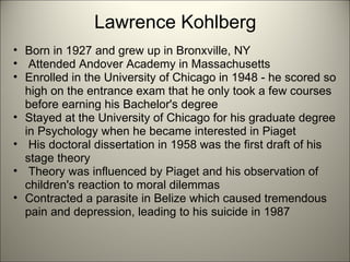 Kohlberg's theory of moral reasoning | PPT