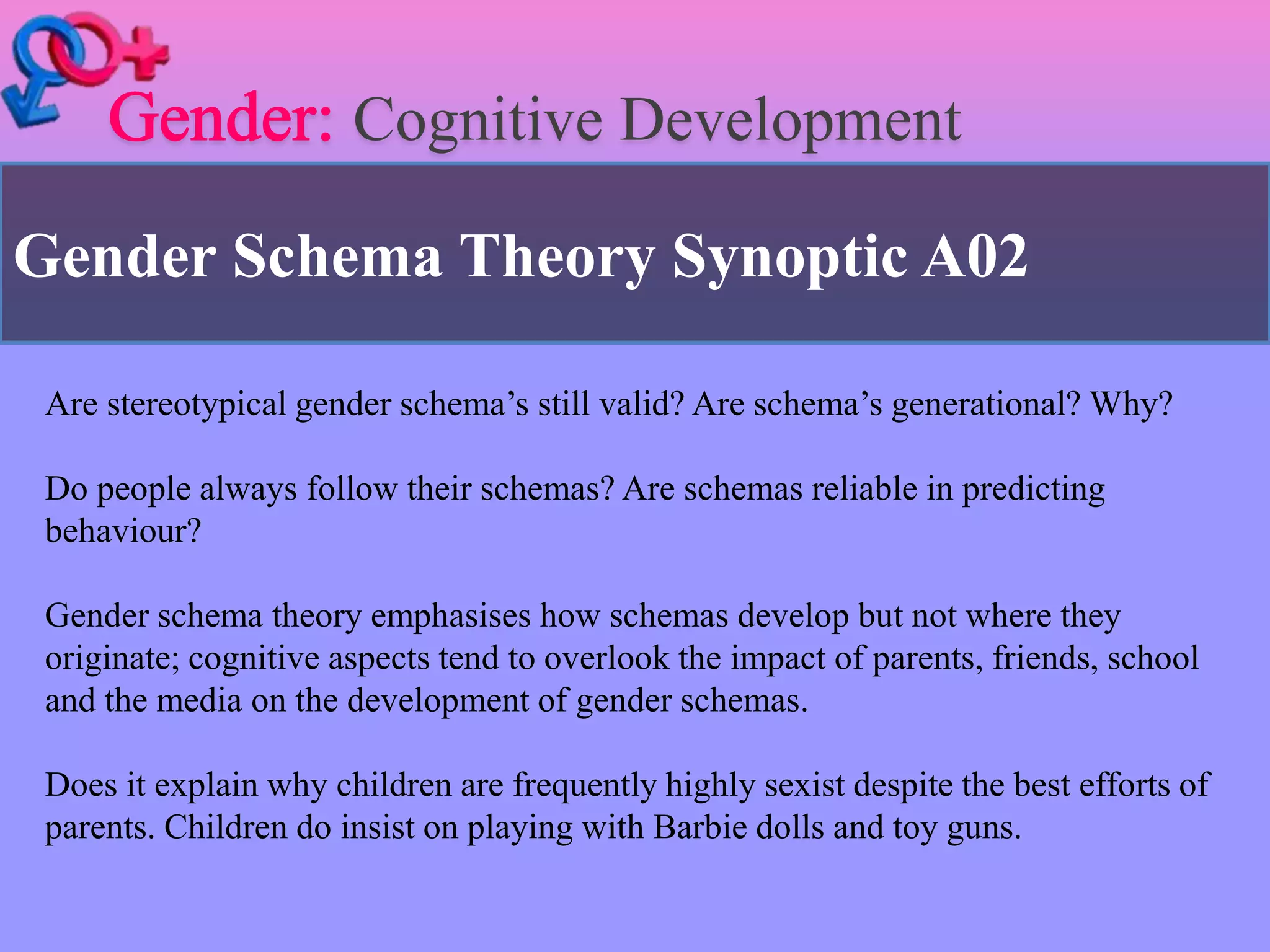 Psychological explanations of gender development | PPTX