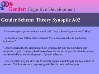 Psychological explanations of gender development | PPTX