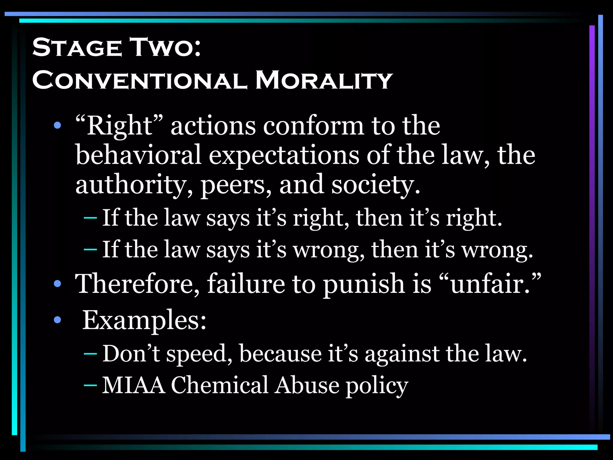 Kohlberg's Stages of Morality | PPT