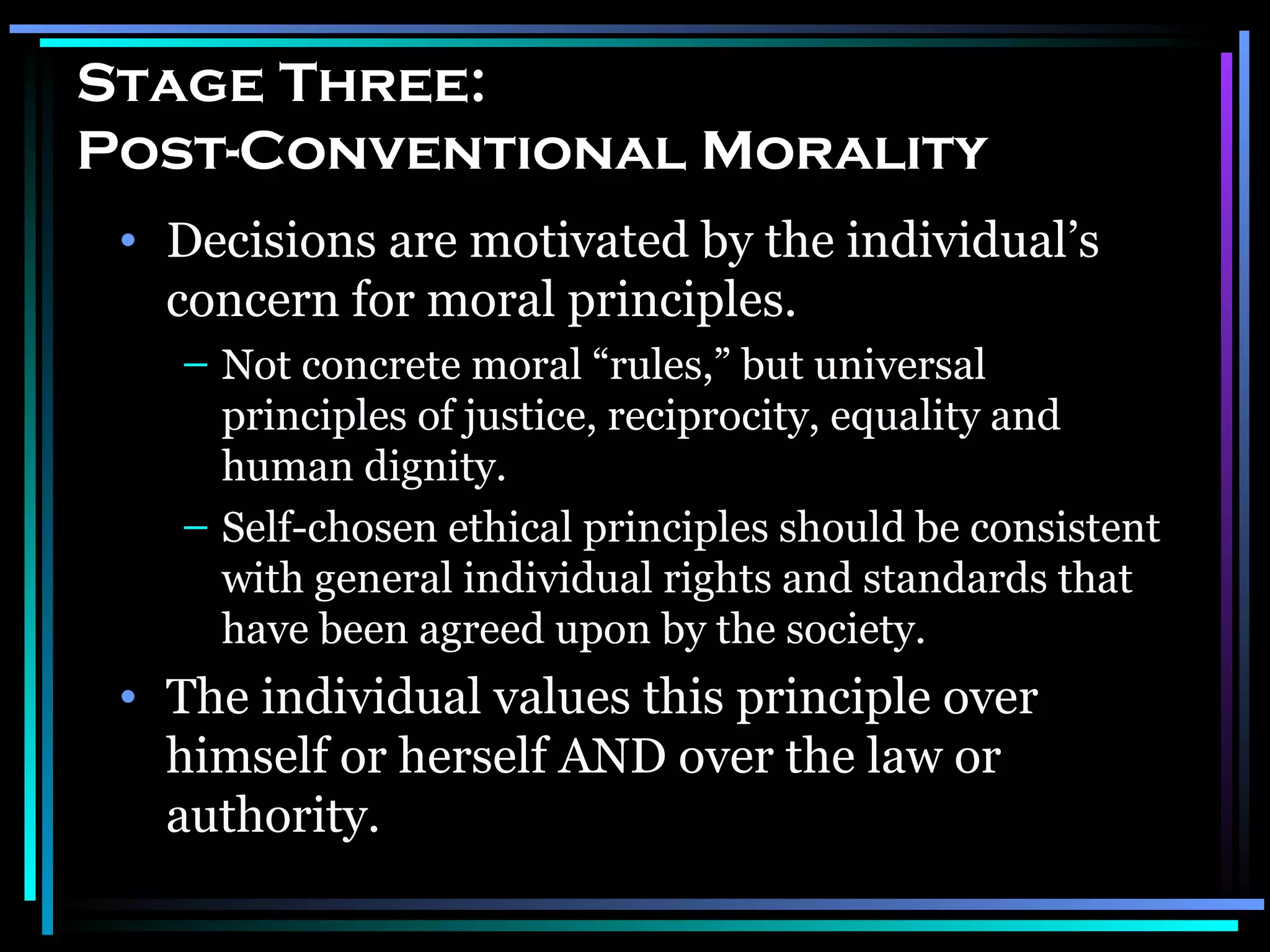 Kohlberg's Stages of Morality | PPT