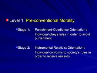 Kholberg's Moral Development | PPT