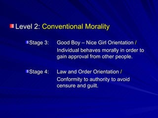 Kholberg's Moral Development | PPT