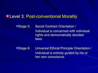 Kholberg's Moral Development | PPT