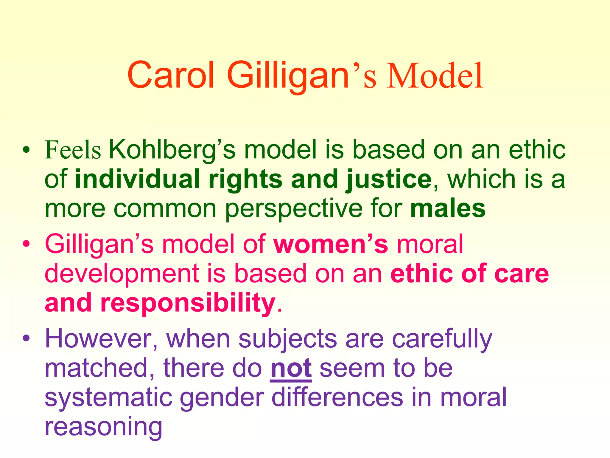 Kohlberg's moral development | PPTX