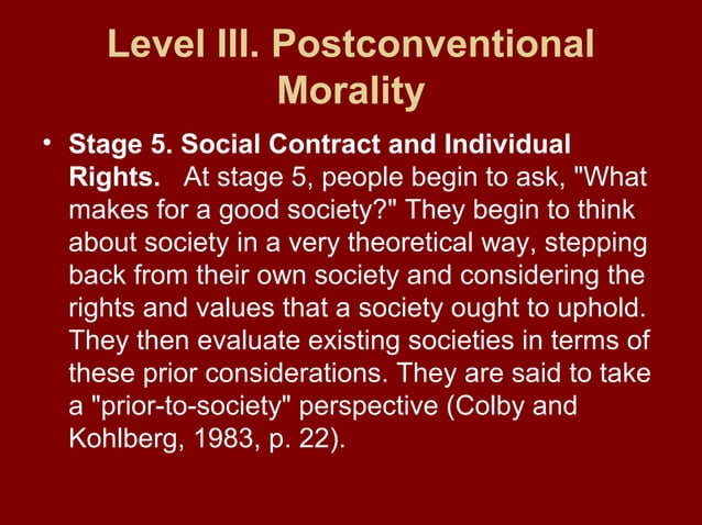 Kohlbergs six stages_of_moral_development - | PPT