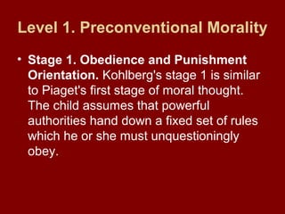 Kohlbergs six stages_of_moral_development - | PPT