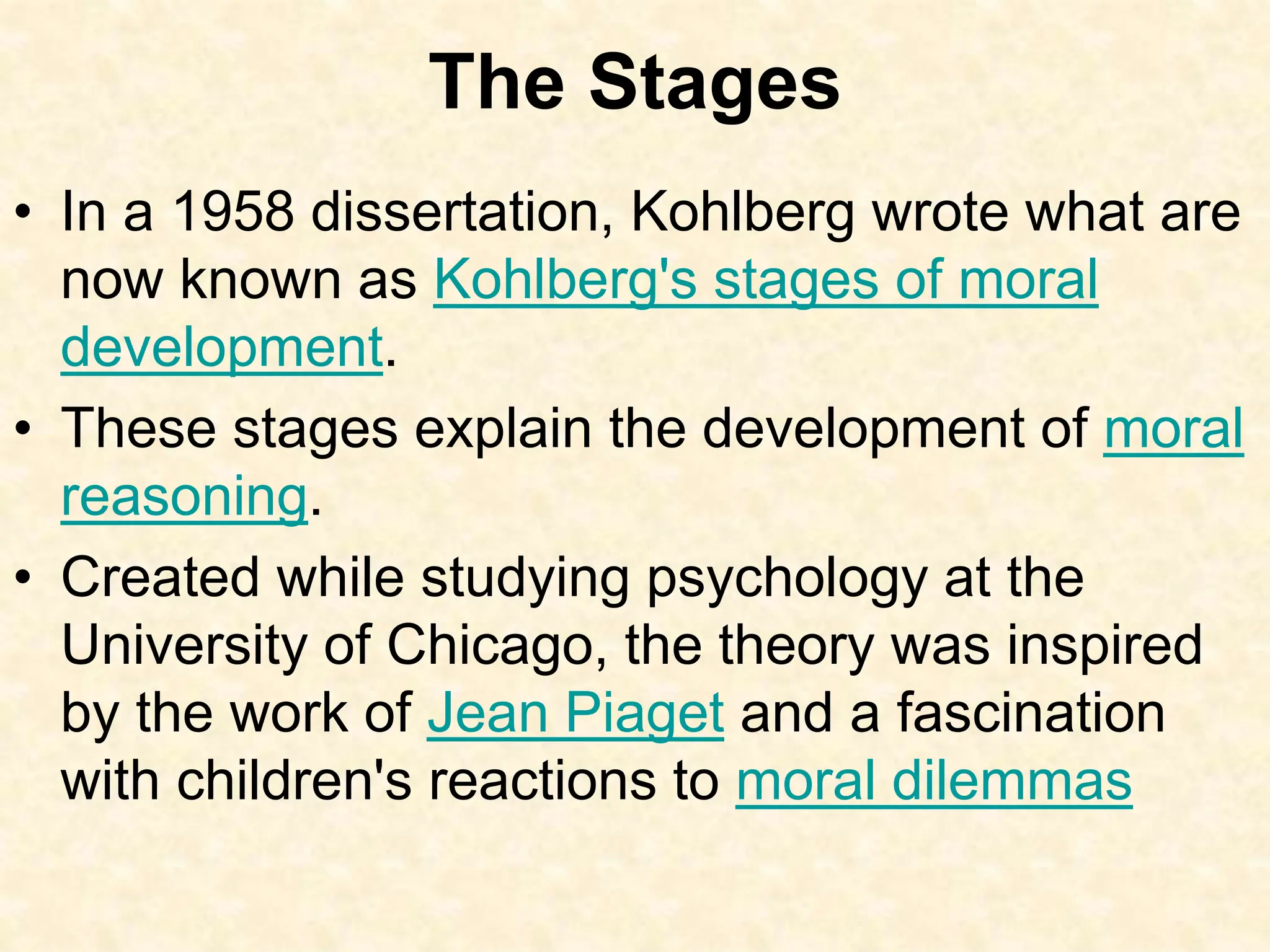Kohlberg's Theory Psychology