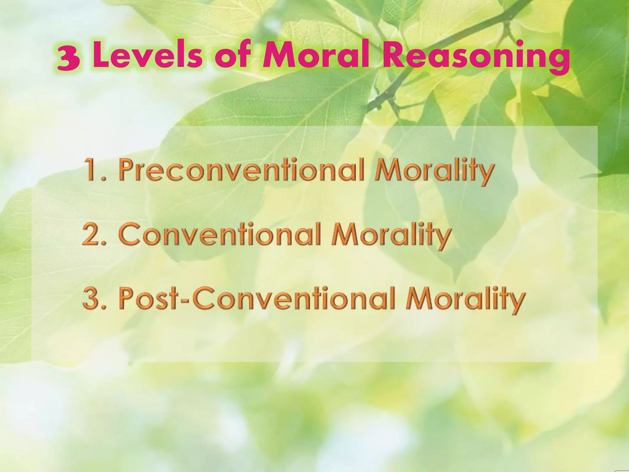Kohlberg's theory of moral development | PPTX