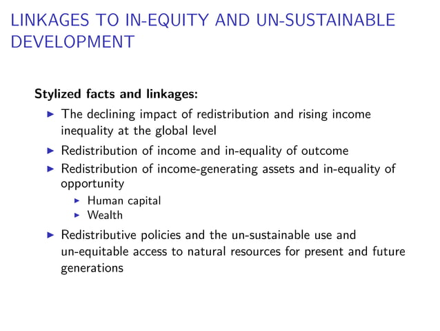Asset-Centered Redistributive Policies for Sustainable Development | PDF
