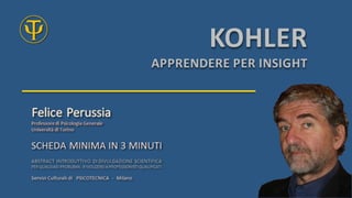 Kohler Apprendere per insight | PPT