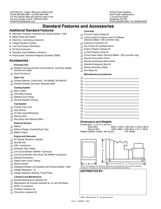 Kohler 125rzg spec_sheet | PDF