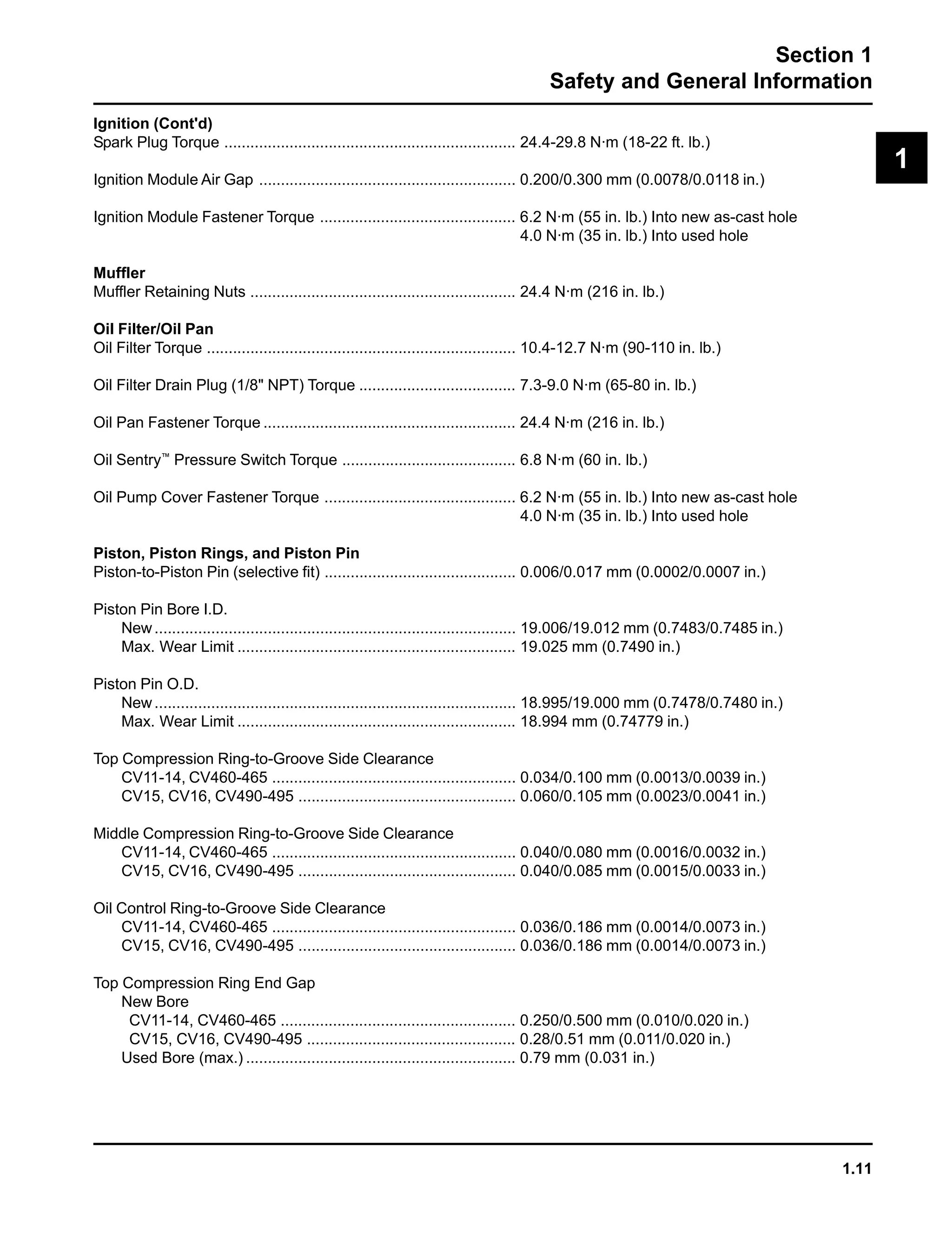 Kohler command cv15 vertical crankshaft engine service repair manual (1991 2002) | PDF