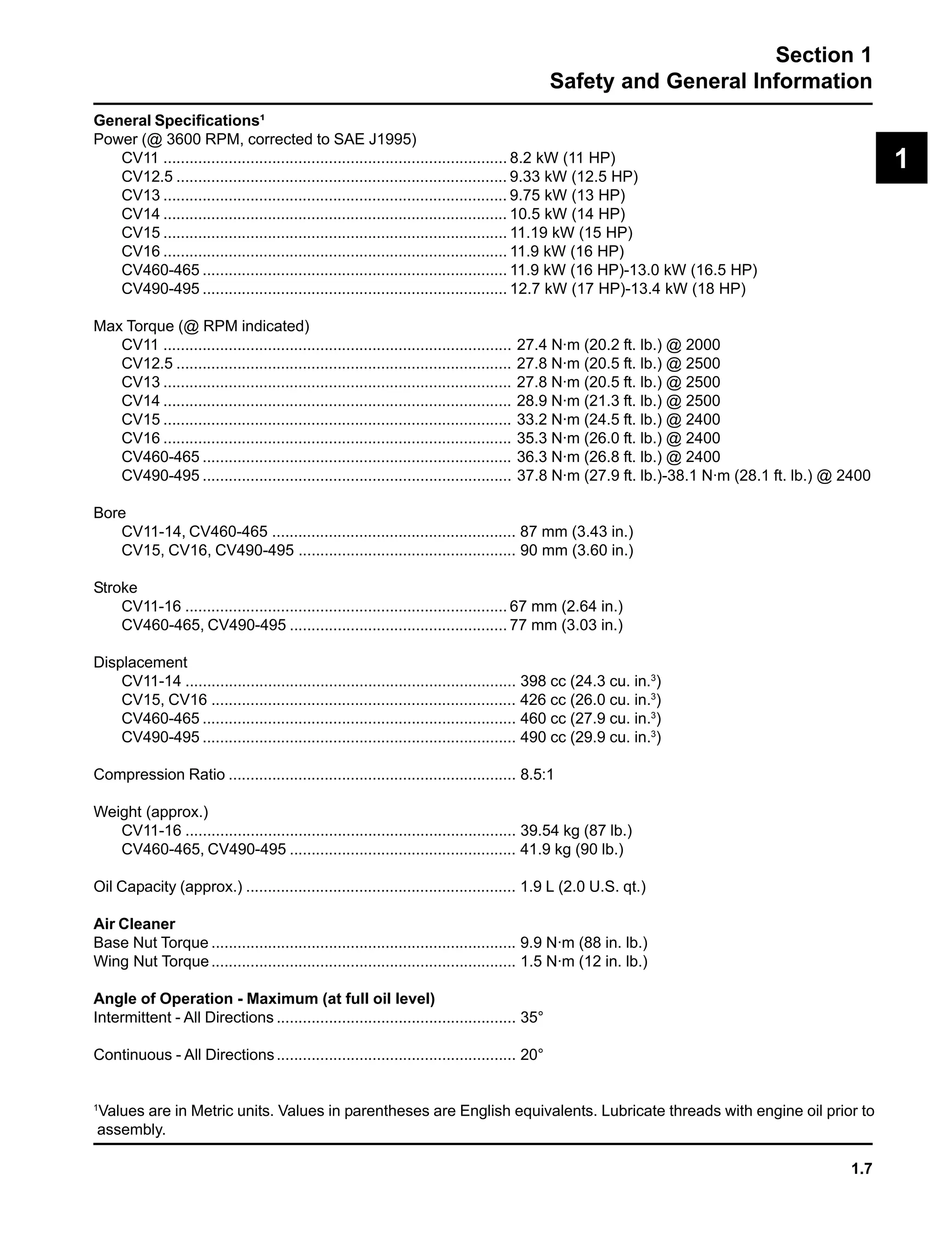 Kohler command cv15 vertical crankshaft engine service repair manual (1991 2002) | PDF