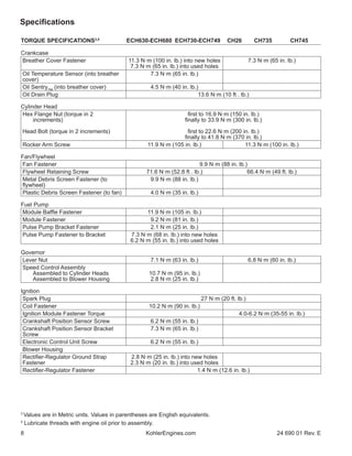 Kohler command pro ch26 service repair manual | PDF