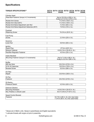 Kohler courage sv730 service repair manual | PDF