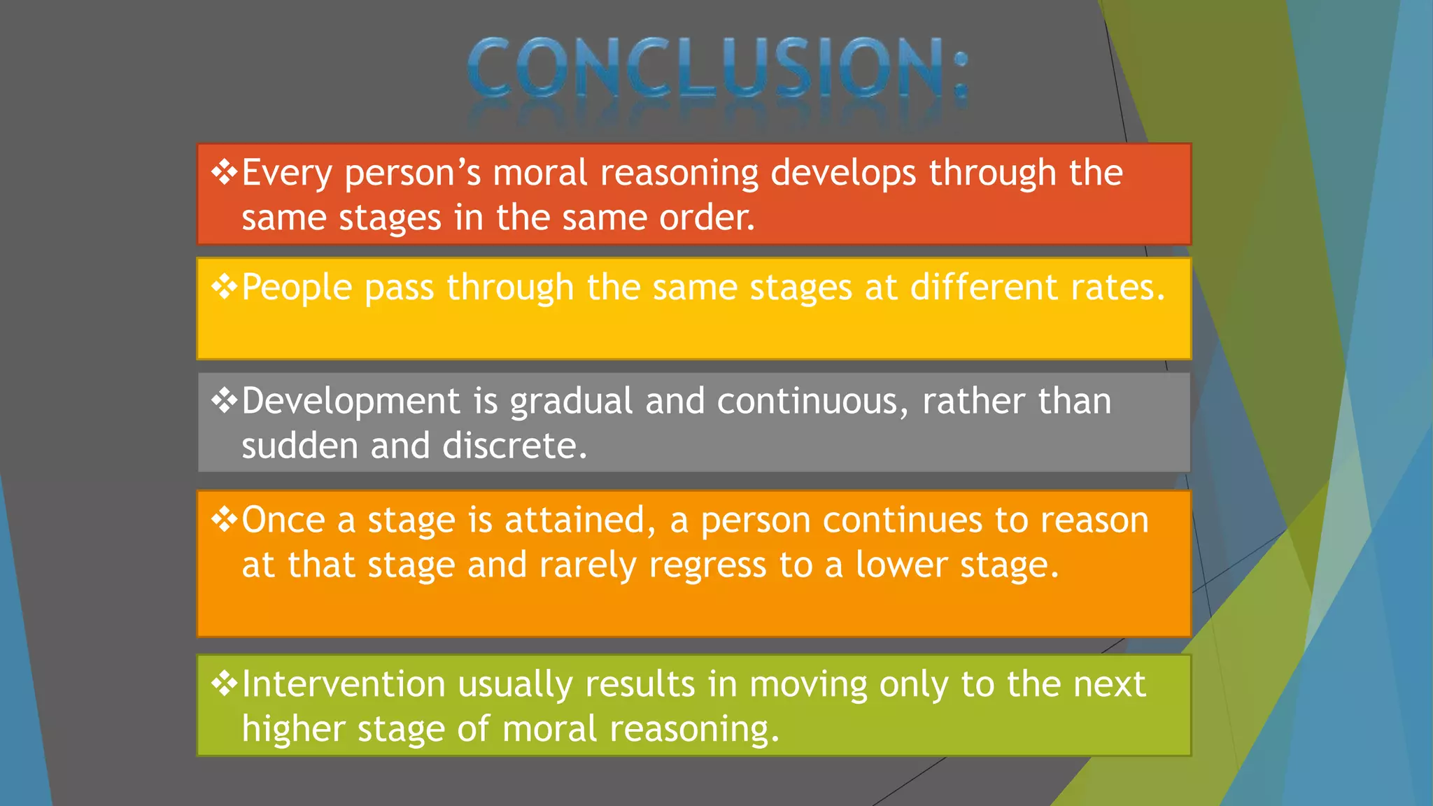 Kohler’s stages of moral developmente | PPTX