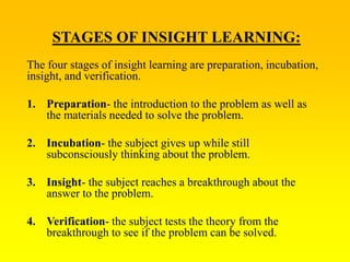 KOHLERS THEORY OF INSIGHT LEARNING .pptx