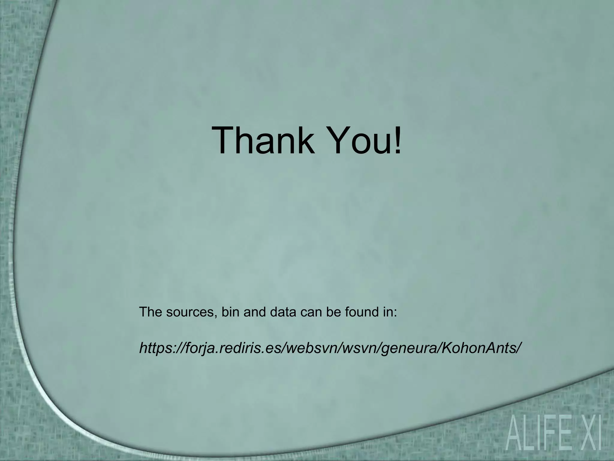 Kohonants A Self Organizing Ant Algorithm For Clustering And Pattern Classification Ppt 3413