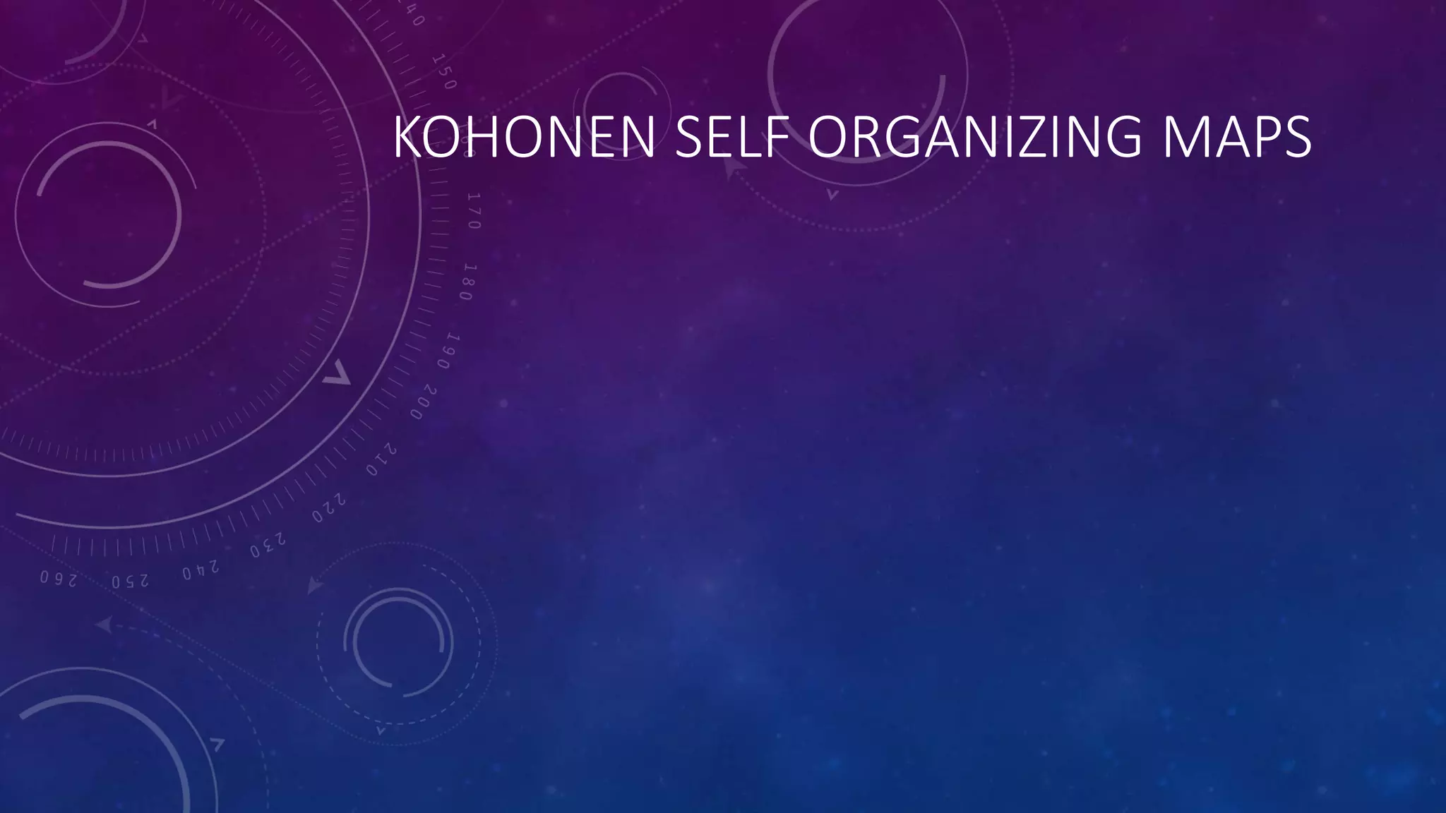 Kohonen self organizing maps | PPTX