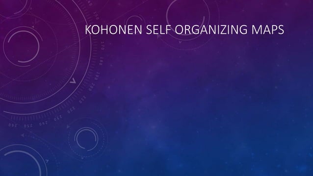 Kohonen self organizing maps | PPTX