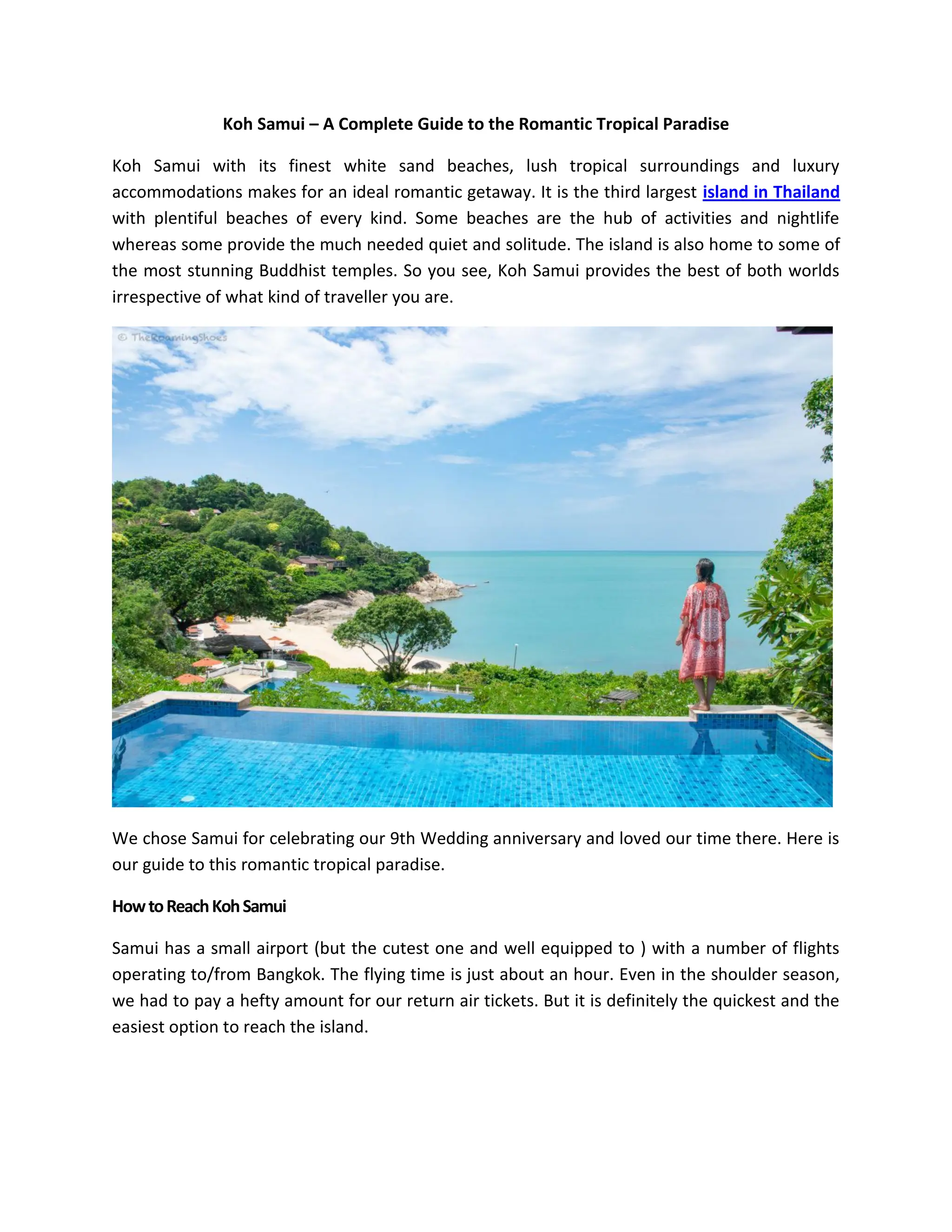 Koh Samui – A Complete Guide to the Romantic Tropical Paradise | PDF