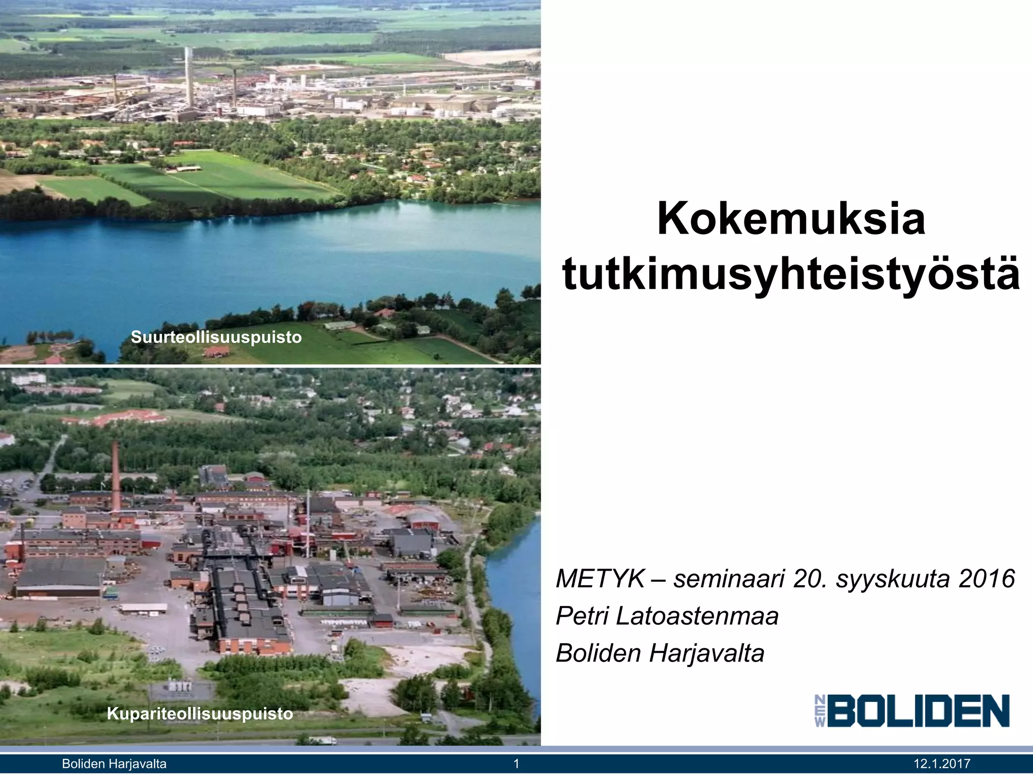 Petri Latostenmaa, Boliden Harjavalta | PDF