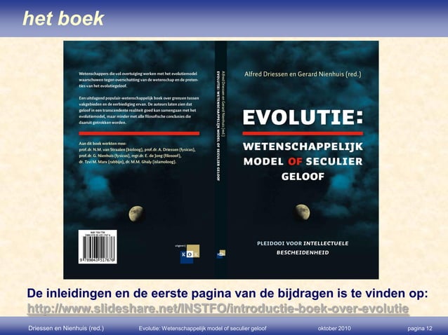 Evolutie: wetenschappelijk model of seculier geloof | PPT
