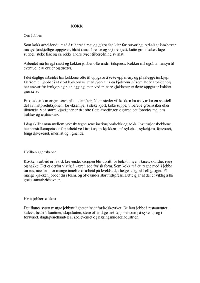 Kokk | PDF