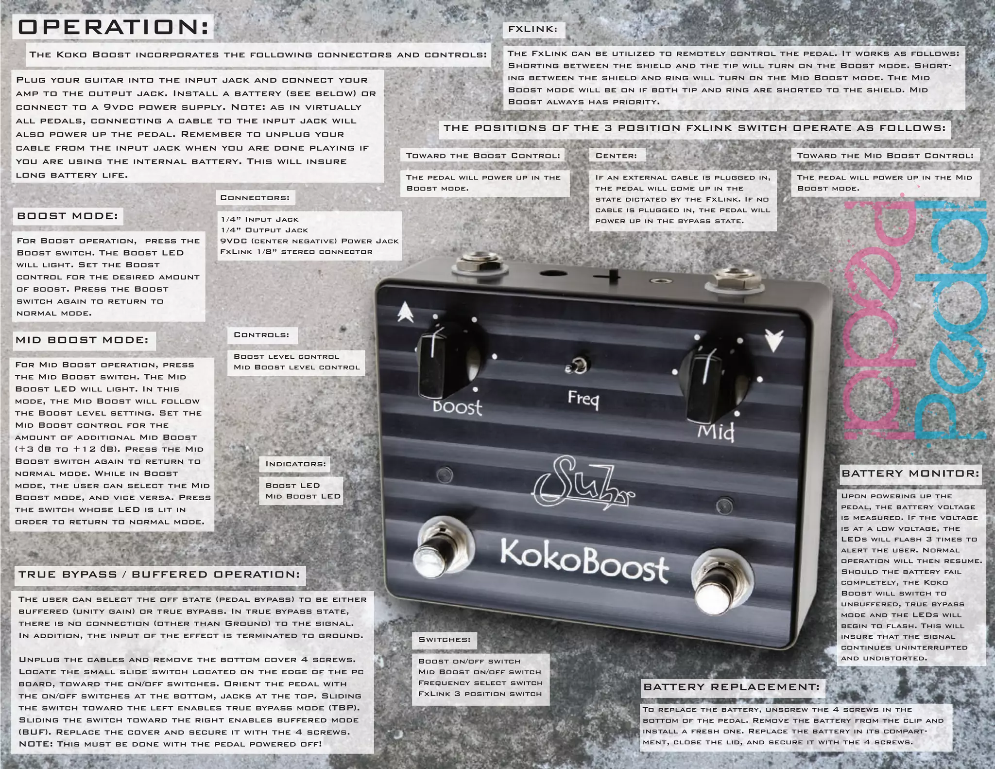 SUHR KoKo Boost Kullanim Klavuzu | PDF