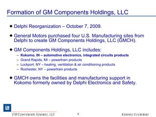 Kokomo Operations of GM Components Holdings, LLC | PPT
