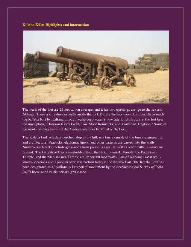 Kolaba Fort, a Famous Historical Site | PDF