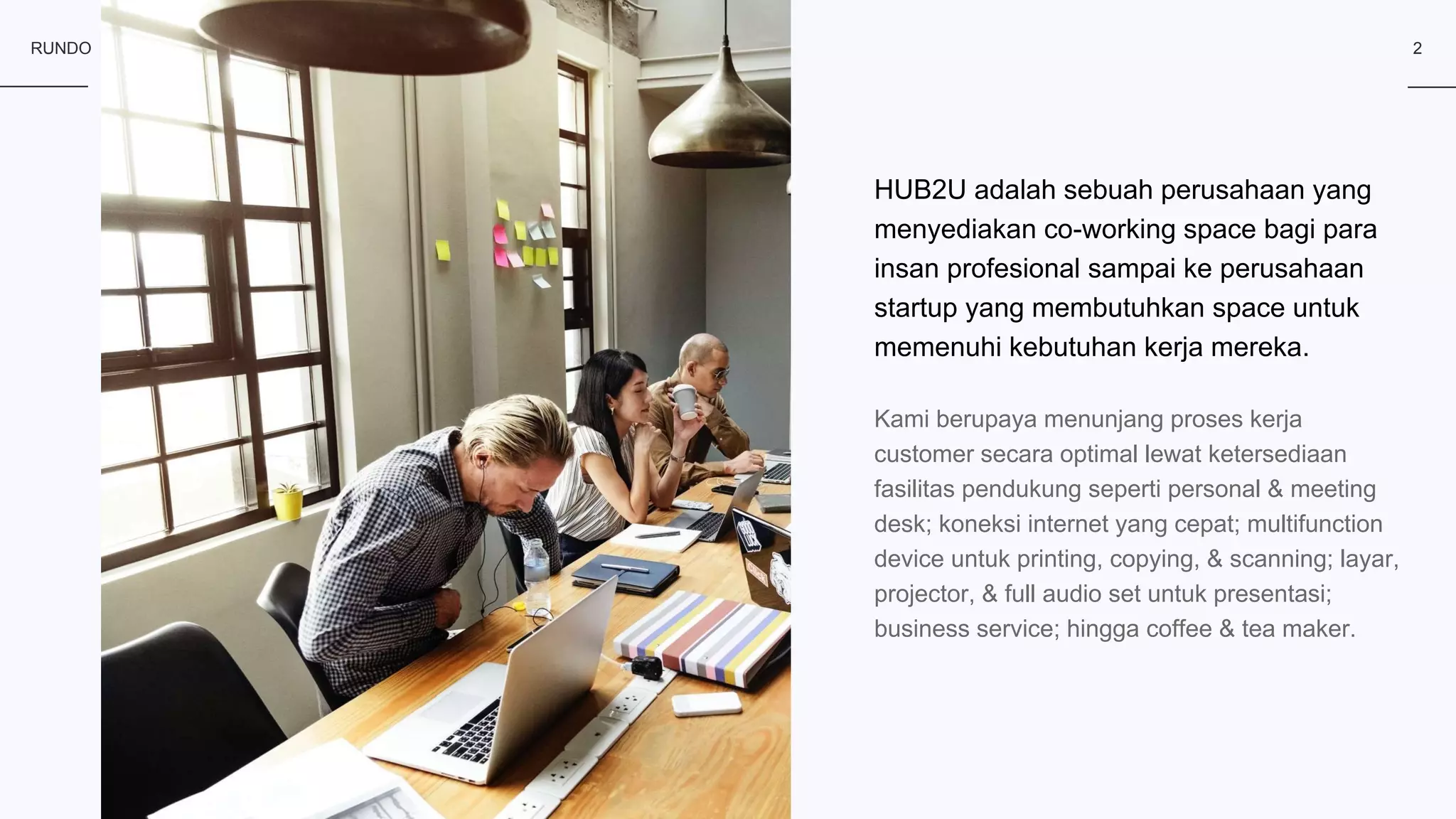 HUB2U Coworking Space Collaboration Programs | PPTX