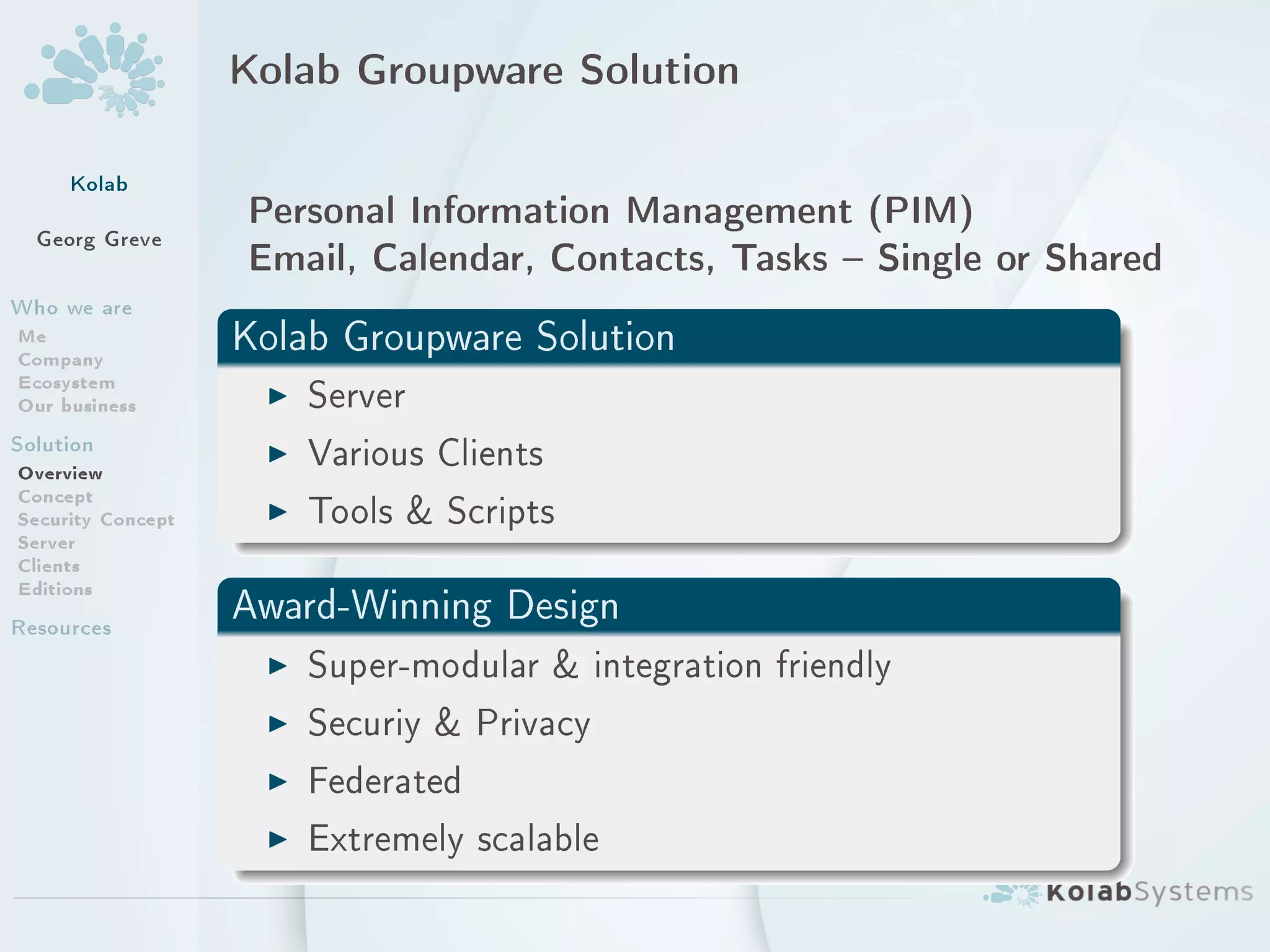 Kolab Groupware Overview | PDF
