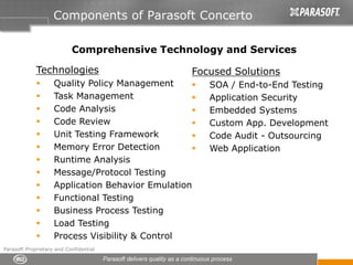 Parasoft Concerto A complete ALM platform that ensures quality software ...